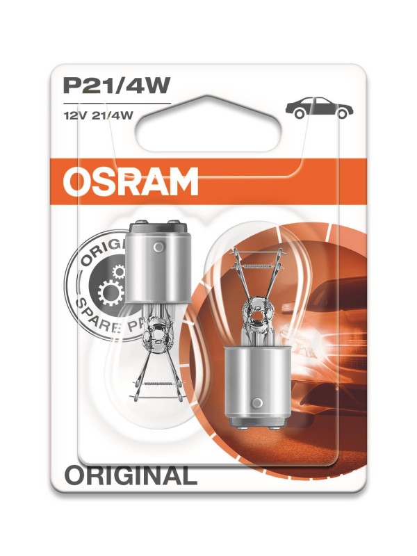 BULB OSRAM P21/4W 7225 12V BAY15D BLI2