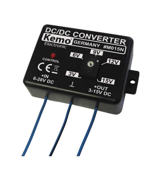 DC/DC CONVERTER KEMO M015N, ADJUSTABLE 3 - 15V/DC